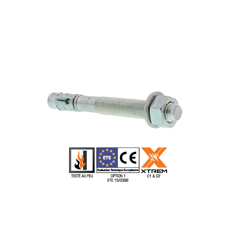 GOUJON D'ANCRAGE POUR BÉTON FISSURE, NON FISSURE ET ZONES SISMIQUES FIX Z XTREM Spit Paslode ...